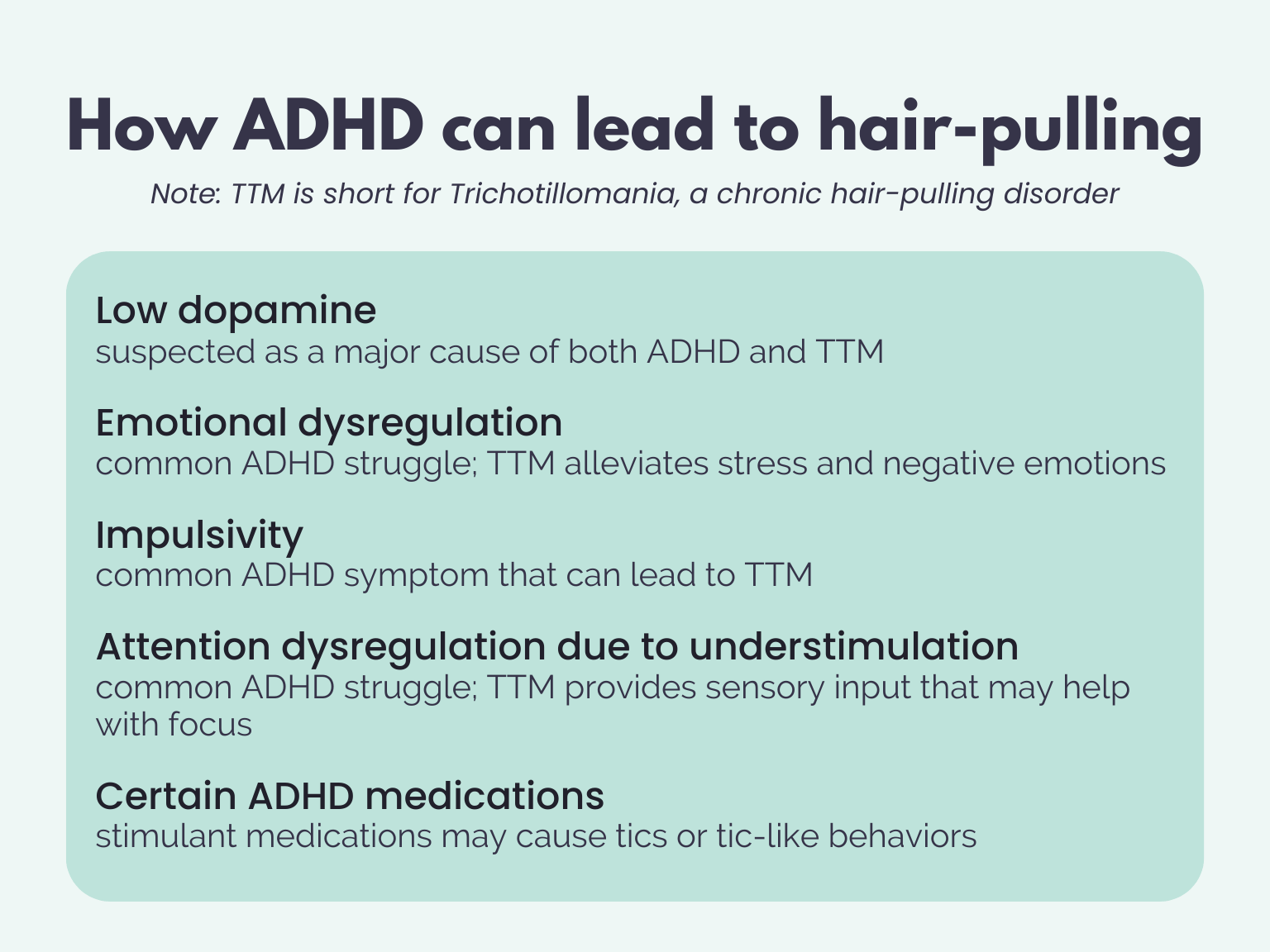 Compulsive hair-pulling: Untangling the link between trichotillomania & ADHD
